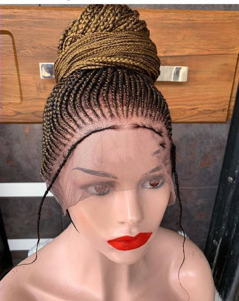Braided Wigcornrow Wig Box Braided Wig Ombre Wigs Passion | Etsy