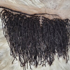 8 Inches Human Hair Sister Locks Frontal.0.2cm Front Lace Small Loc ...