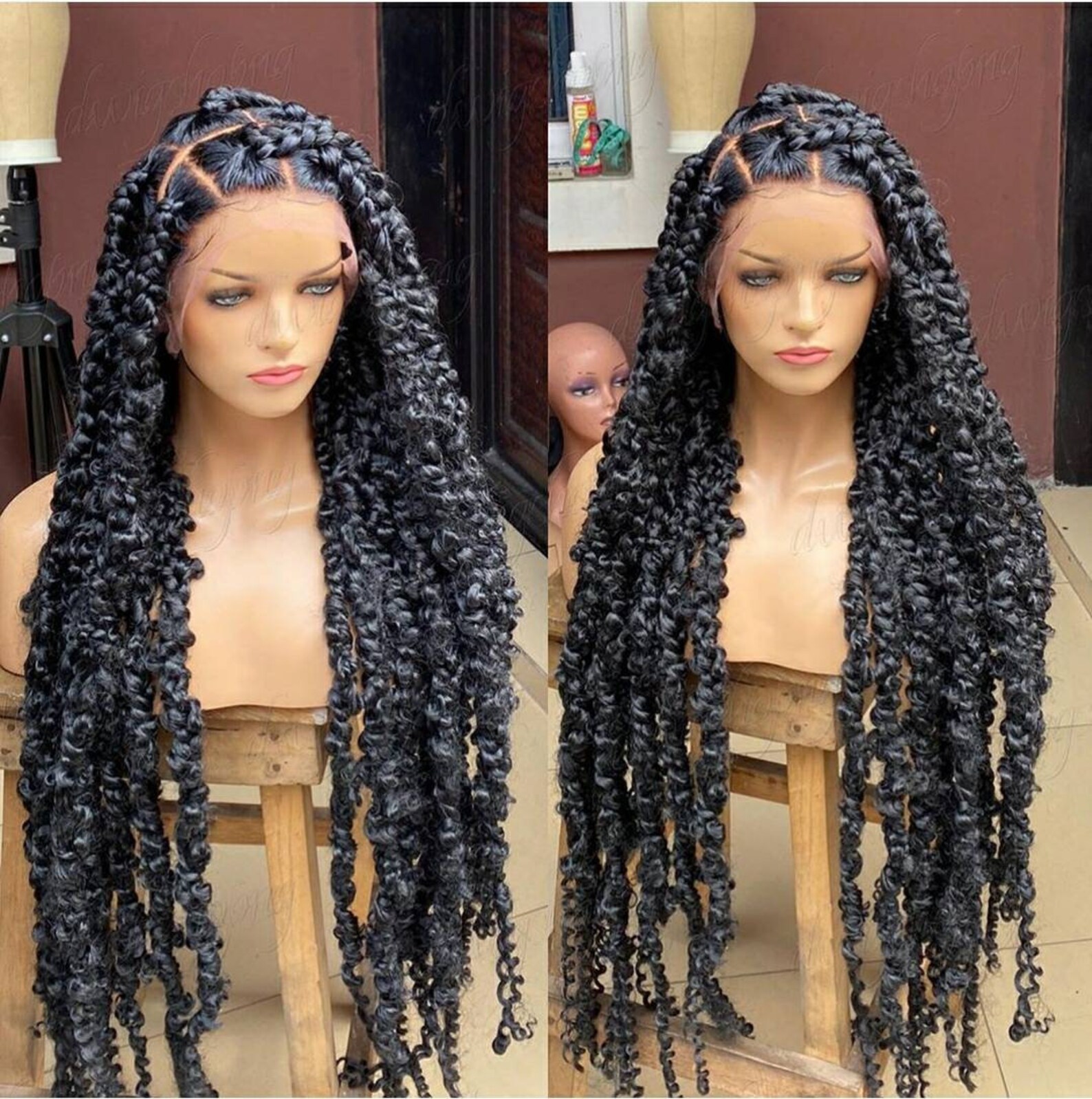 Distressed Braids Wigfull Lace Passion Braids Wig Lace Front - Etsy