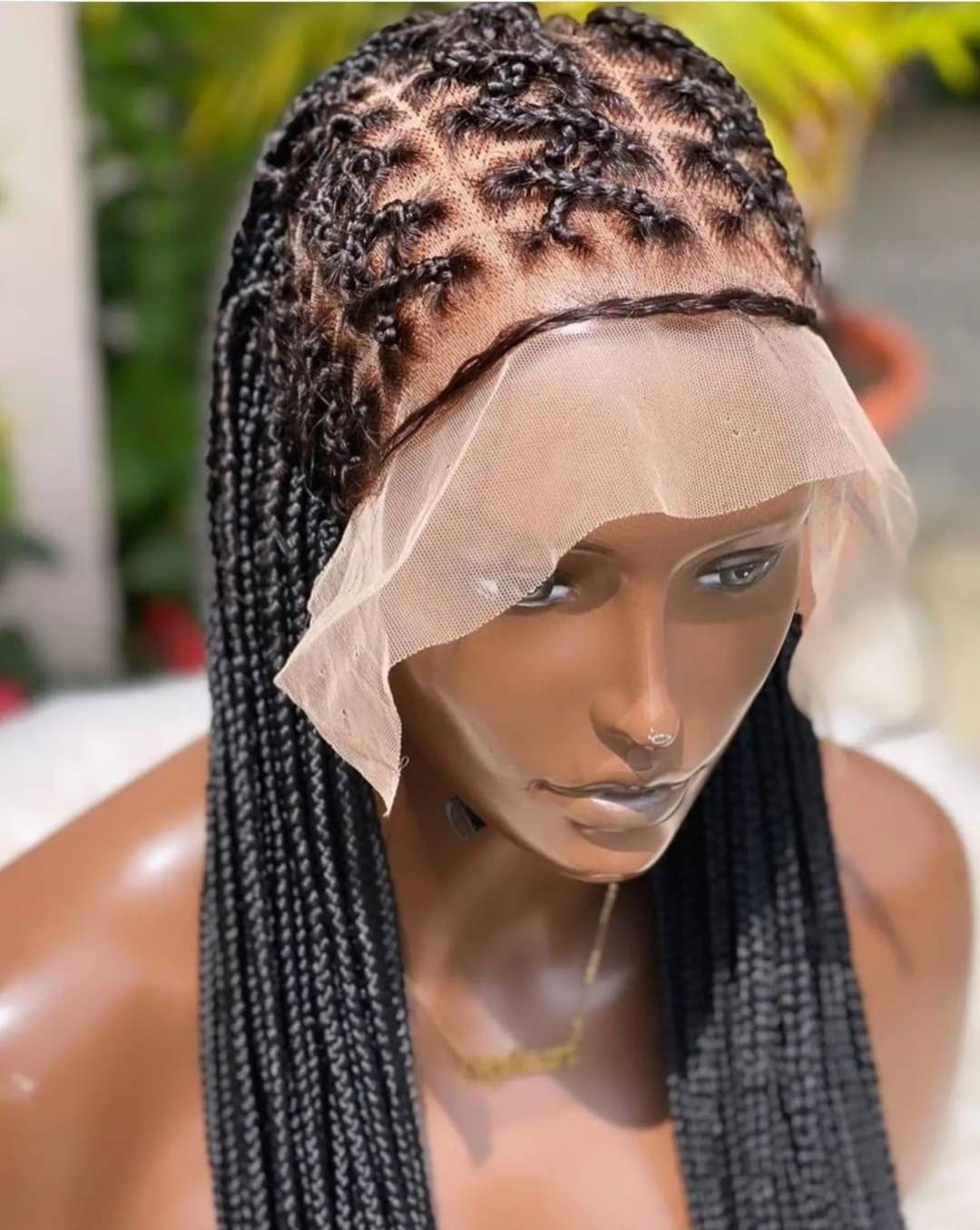 Criss-cross Box Braided Wig ,lace Front Wig,full Lace Wig Cornrow Wig ...