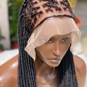 Criss-cross Box Braided Wig ,lace Front Wig,full Lace Wig Cornrow Wig ...