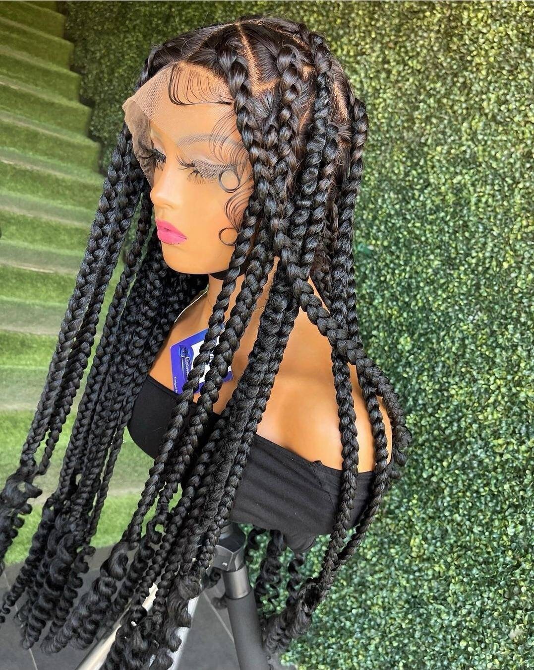 Full Lace Braided Wig. Box Braided Wigombre Box Braided Wig - Etsy