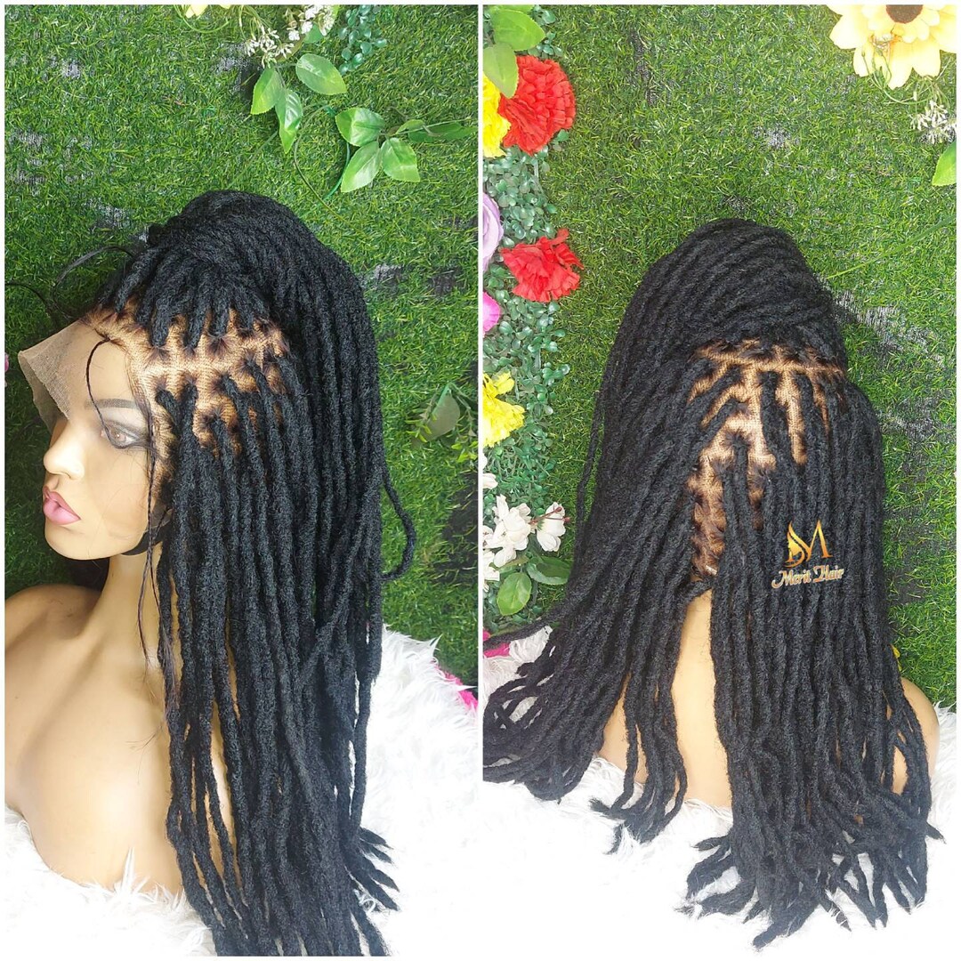 Full Lace Faux Locs Wig,dreadlocks Wig Full Lace Wig Goddess Locs Soft ...