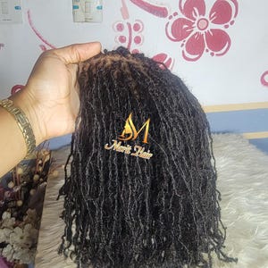 10 Inches Human Hair Sister Locks Topper.clip on .full Density 6*6 Lace ...