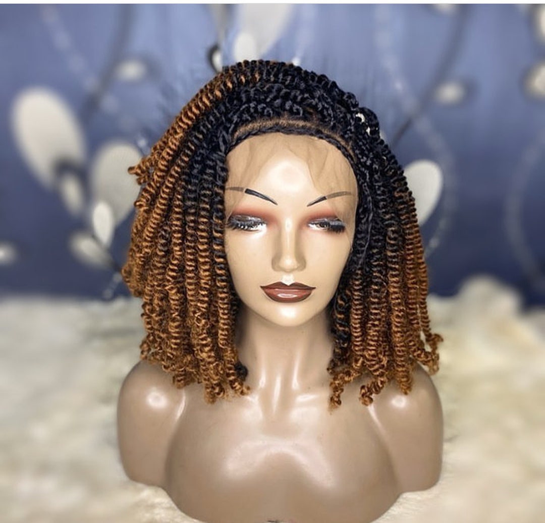 Braided Wig,passion Twists Wig,spring Twists Cornrow Wig Full Lace Wig ...