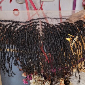 8 Inches Human Hair Sister Locks Frontal.0.2cm Front Lace Small Loc ...