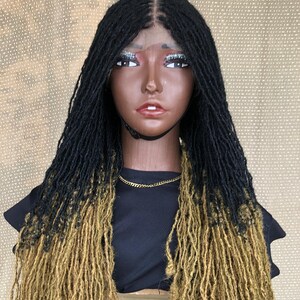 Ombre Sister Locks Wig,full Lace Small Loc,braided Wig Wigs for Black ...