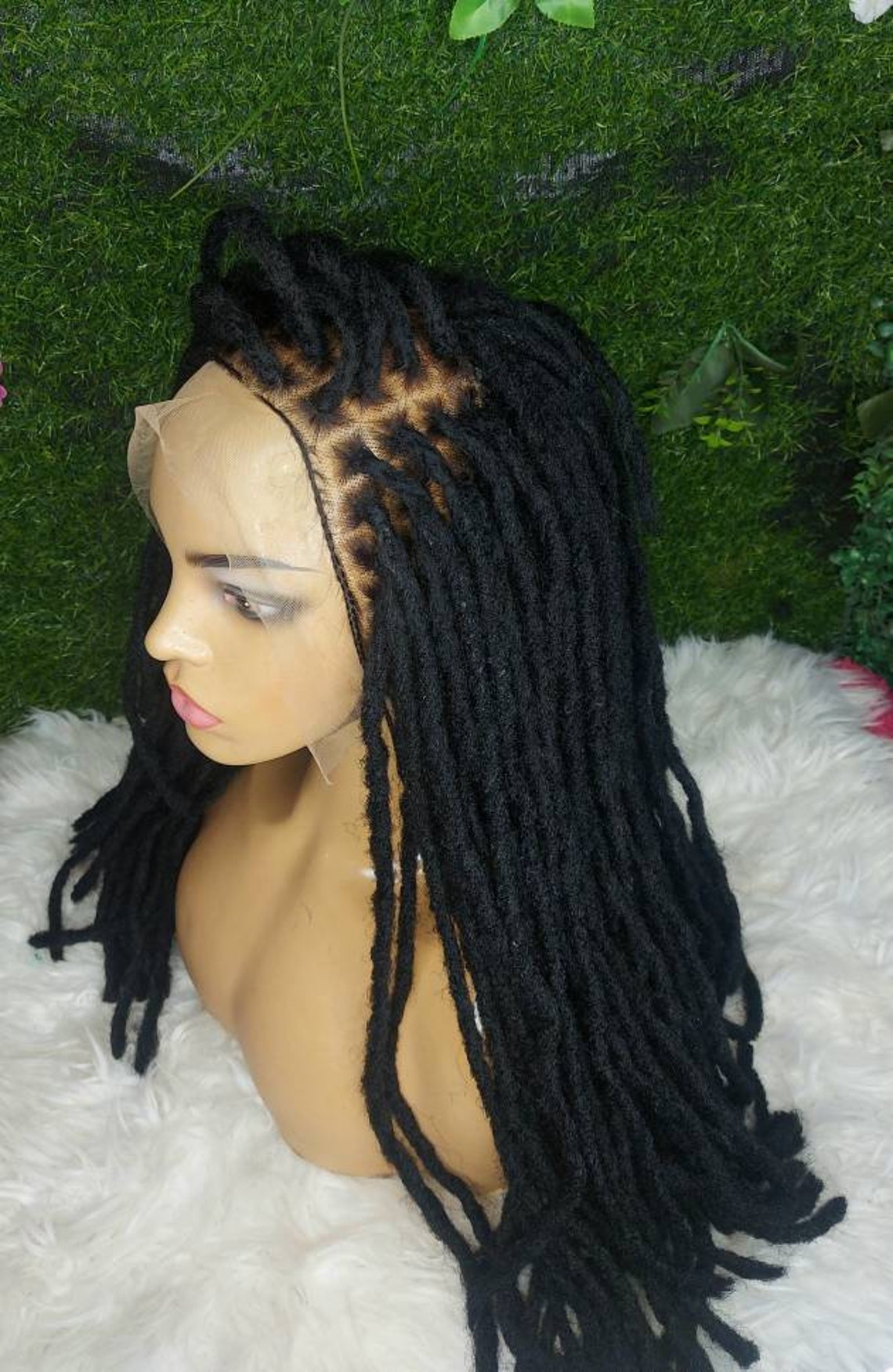 Faux Locs Wig Front Lace Wigsoft Dreads.braided Wig Wigs for | Etsy