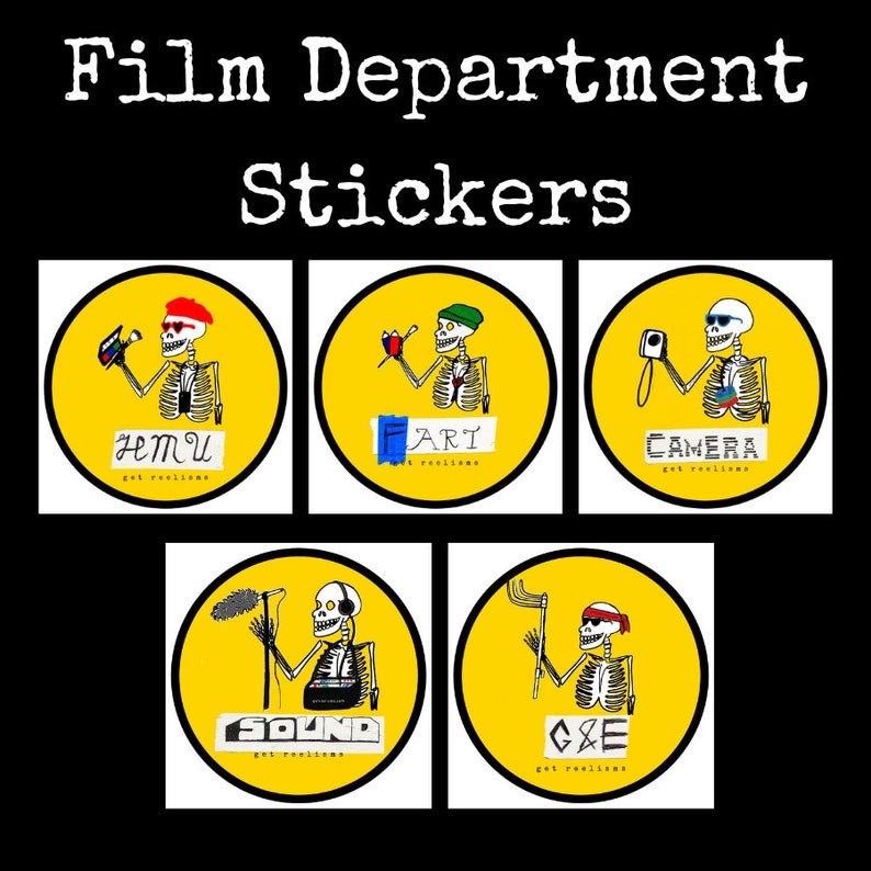 Film Department Get Reelisms 3x3 Stickers Great for Film Crew Wrap ...