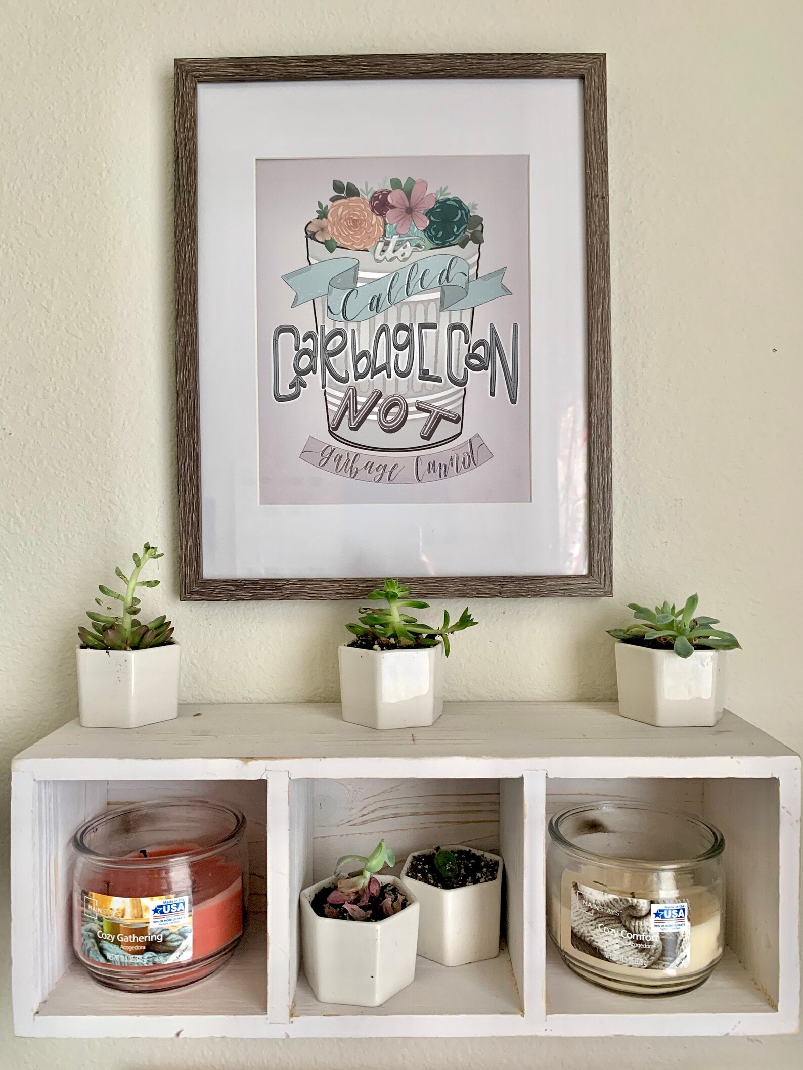 Garbage Can Not Garbage Cannot Funny Motivational Phrase Art | Etsy