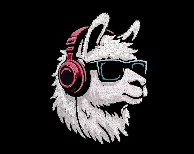 Machine Embroidery File Lama Cool Color Light Effect - Etsy