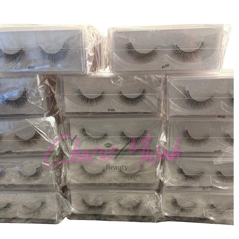 3D Mink Eyelash Strips - Natural Look, Glitter Butterfly Box - Etsy