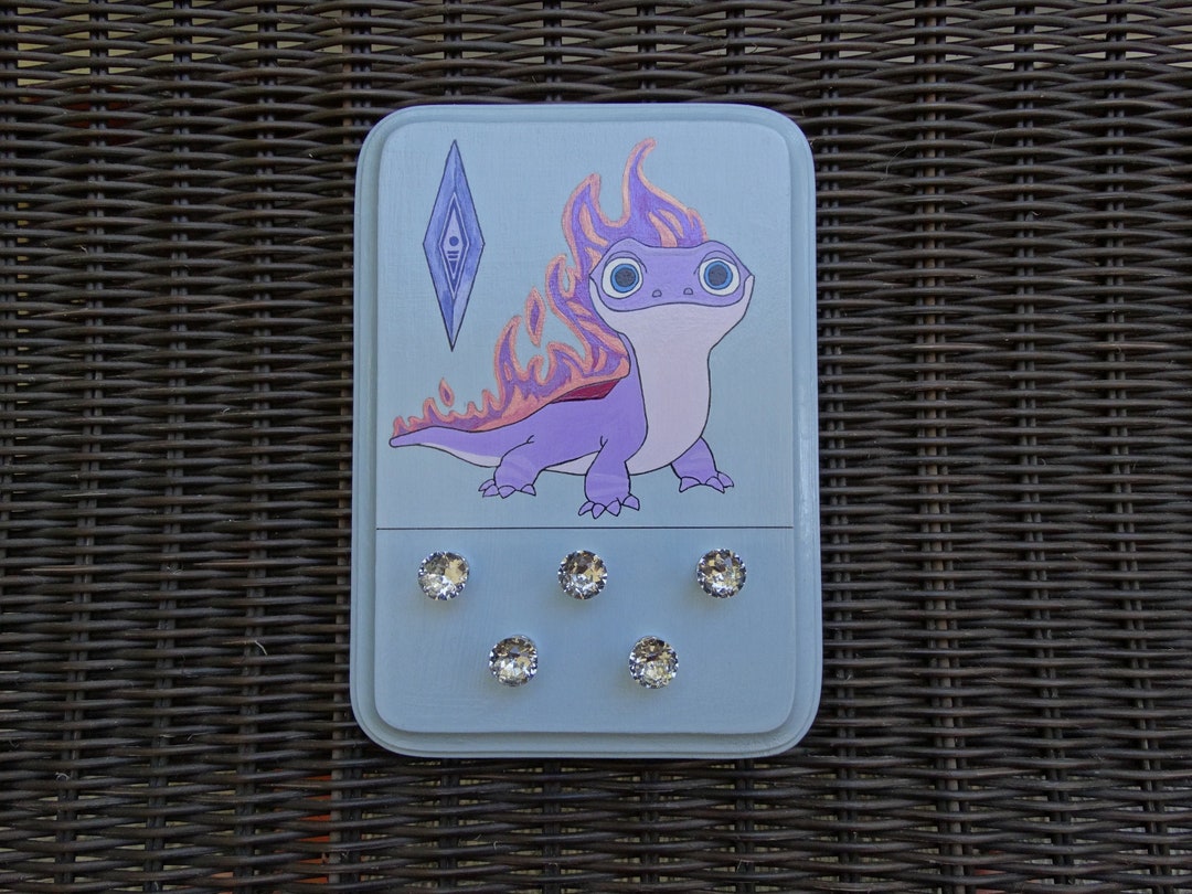 Frozen 2 Bruni the Fire Spirit Necklace Holder With Flame - Etsy