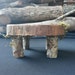 Natural Log Pedestal With Moss Accent - Etsy