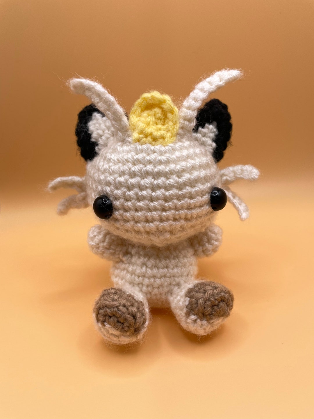 Meowth Crochet Doll Made to Order - Etsy