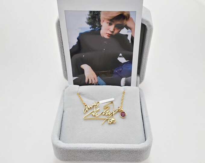 BTS JIMIN Signature Necklace Bts Merch Kpop Bts Necklace Bts Jewelry ...