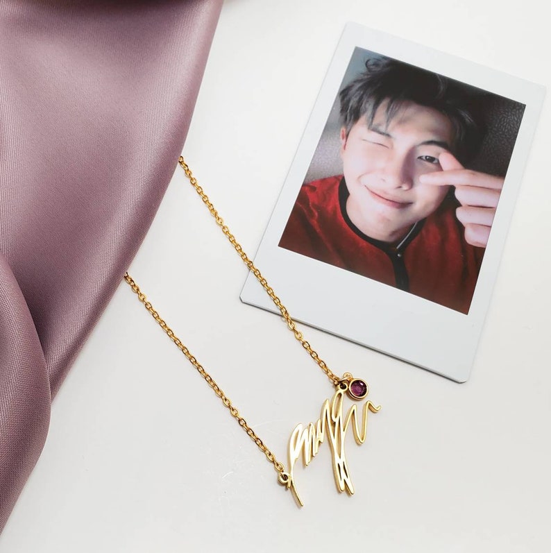 BTS RM Namjoon Rap Monster Signature Necklace Bts Merch - Etsy
