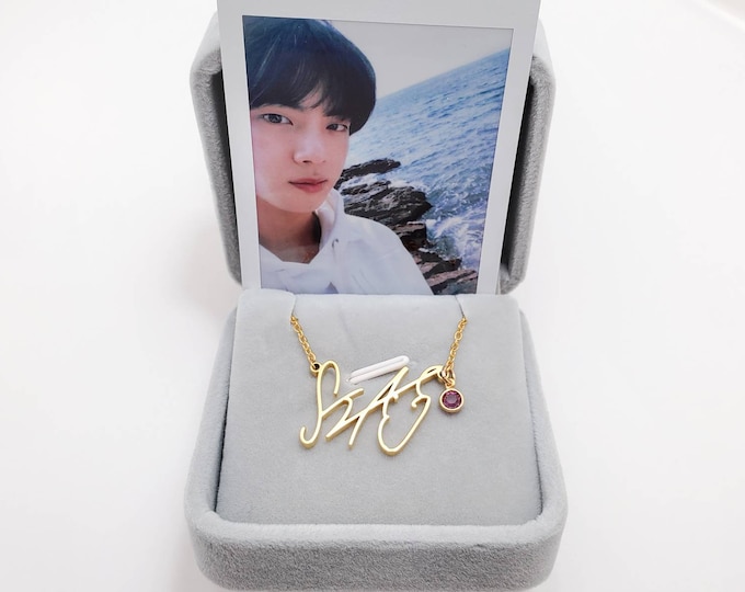 BTS JIN Signature Necklace | Bts Merch | Kpop | Bts Necklace | Bts ...
