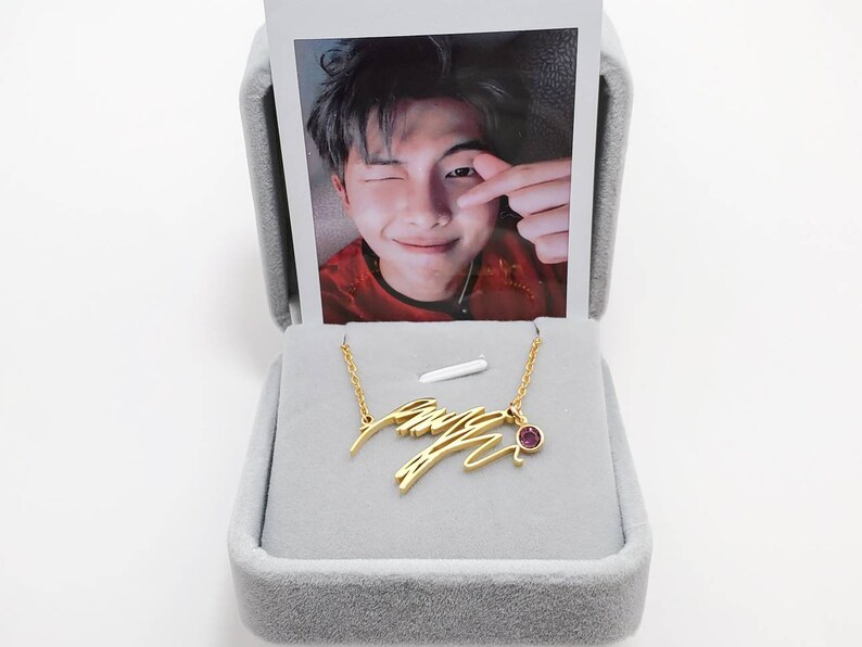 BTS RM Namjoon Rap Monster Signature Necklace Bts Merch - Etsy