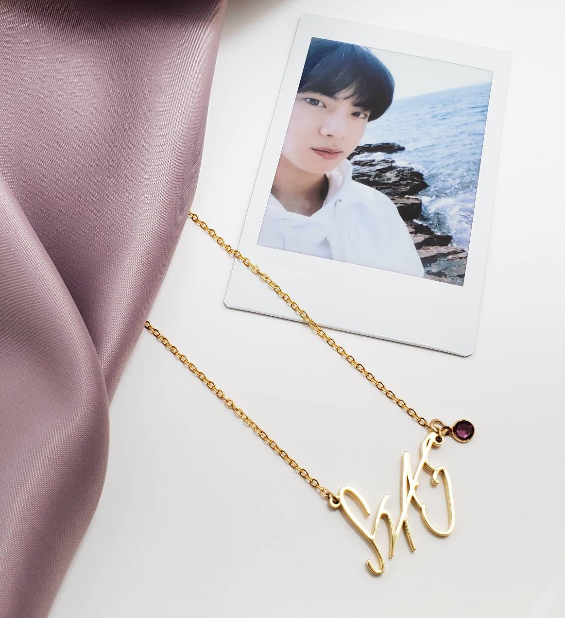 BTS JIN Signature Necklace Bts Merch Kpop Bts Necklace - Etsy