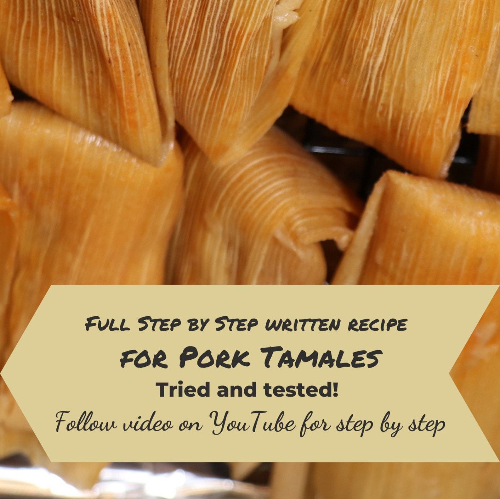 Pork Tamales Recipe: Step-by-step Instructions (PDF) - Etsy