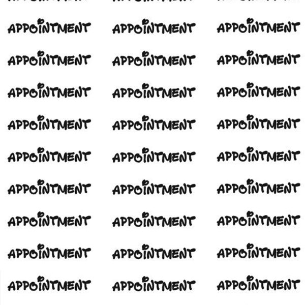 Appointment Stickers - Etsy UK