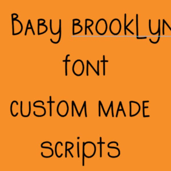 Brooklyn Script Font - Etsy