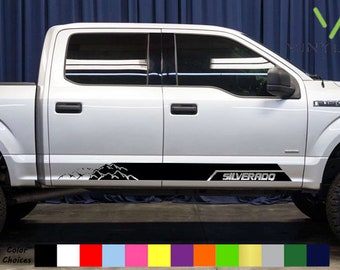 Chevy Chevrolet Silverado Vinyl Side Decal Sticker Graphics Kit X2 ANY ...
