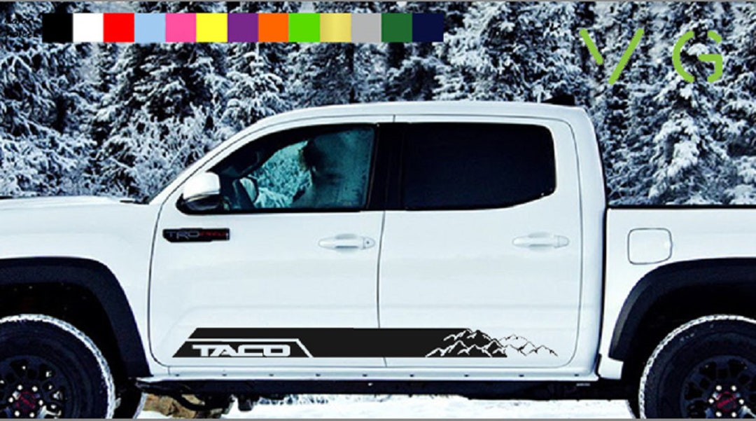Toyota Tacoma "taco" Vinyl Side Decal Sticker Graphics Kit X2 ANY COLOR ...