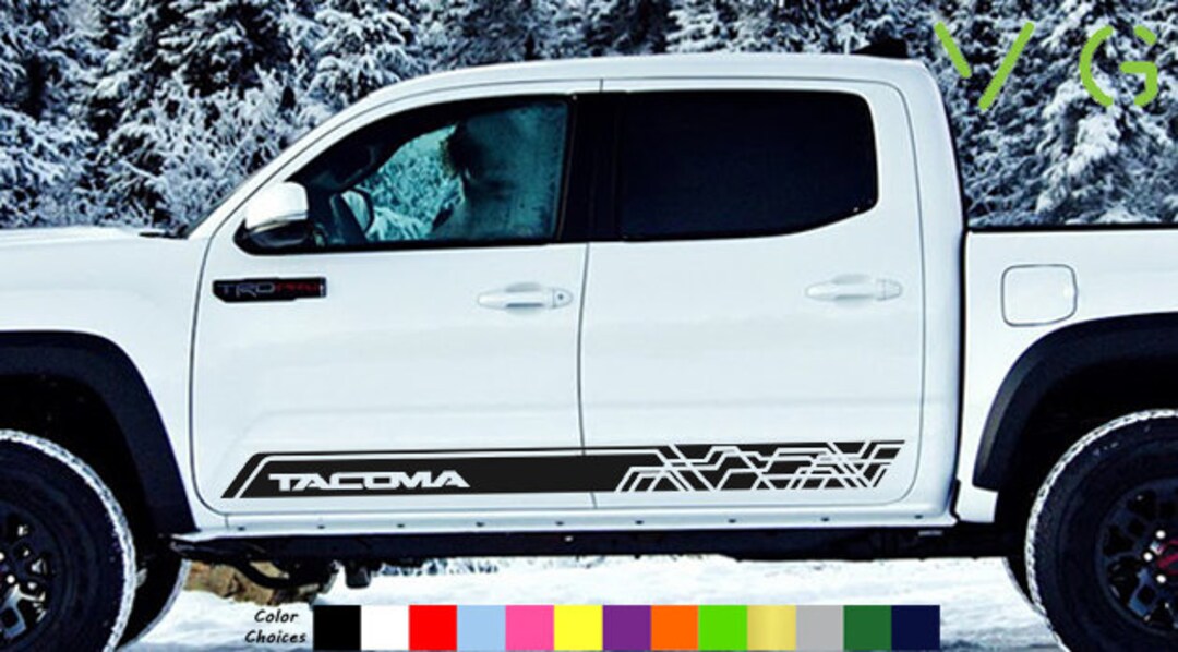 Toyota Tacoma Vinyl Side Decal Sticker Graphics Kit X2 ANY COLOR - Etsy