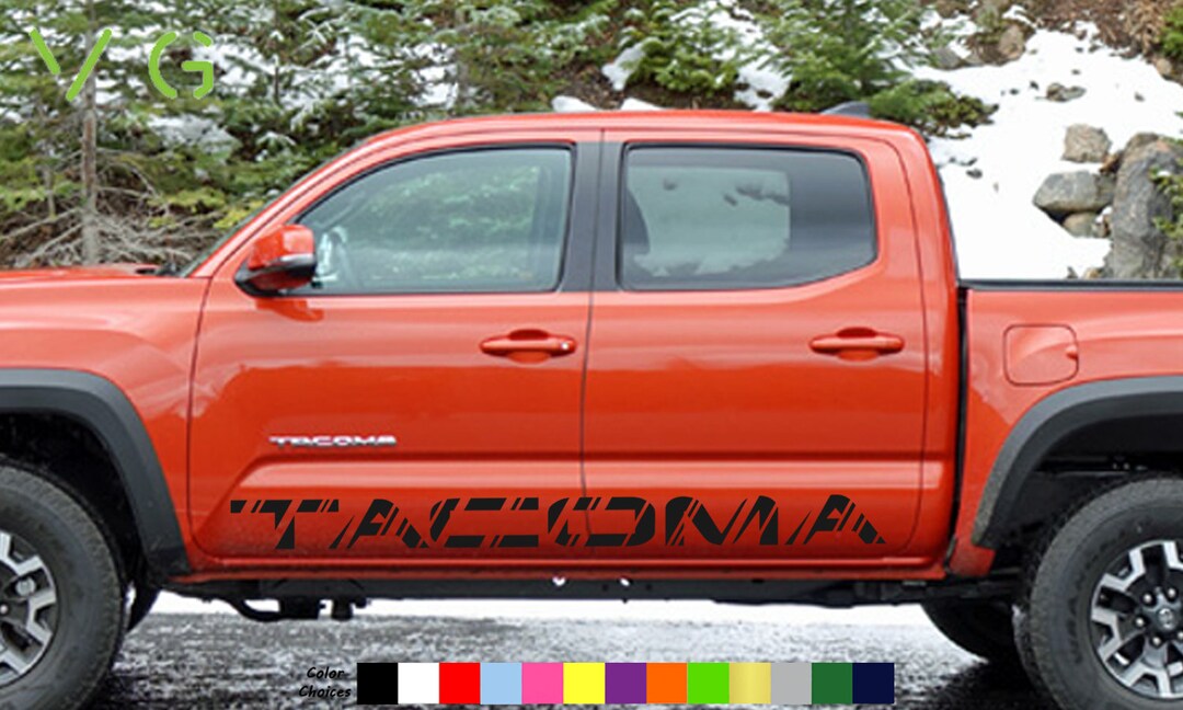 Toyota Tacoma Vinyl Side Decal Sticker Graphics Kit X2 ANY COLOR - Etsy