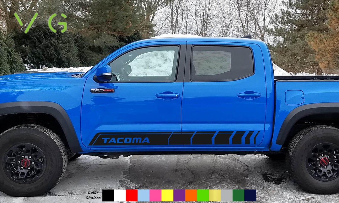 Toyota Tacoma Vinyl Side Decal Sticker Graphics Kit X2 ANY COLOR - Etsy