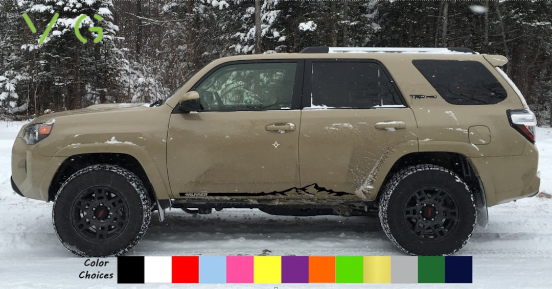 Toyota 4runner Vinyl Side Decal Sticker Graphics Kit X2 ANY COLOR - Etsy