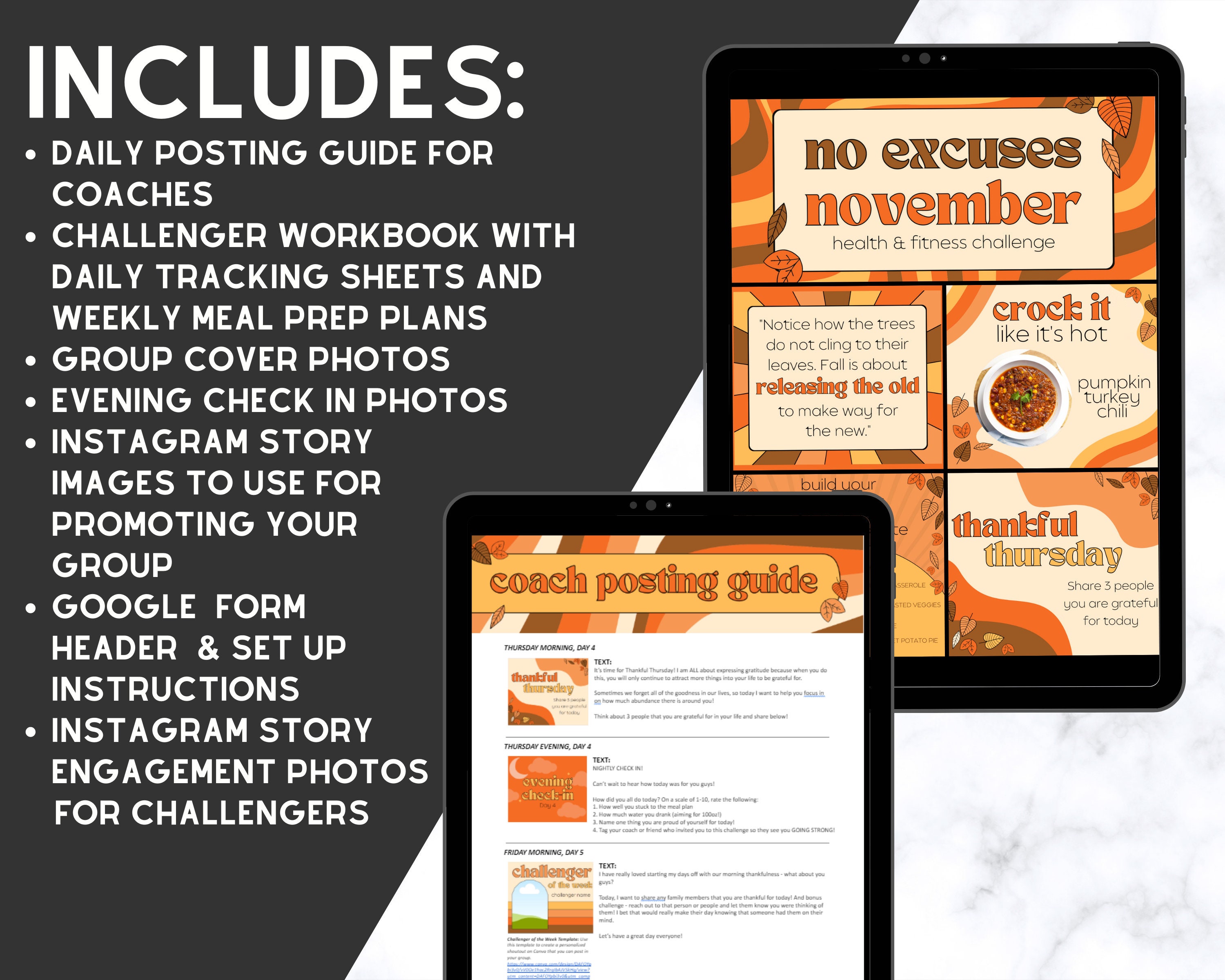 November Health & Fitness Challenge Group Guide, Done for You Challenge ...