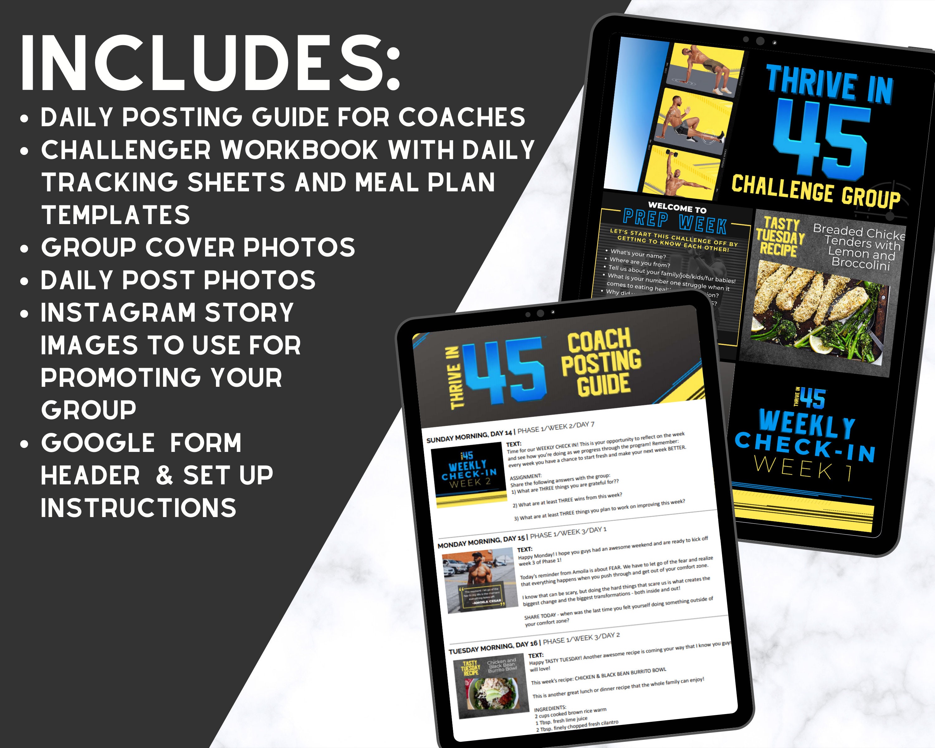 Thrive in 45 Challenge Group Bundle, Challenge Group Posting Guide ...
