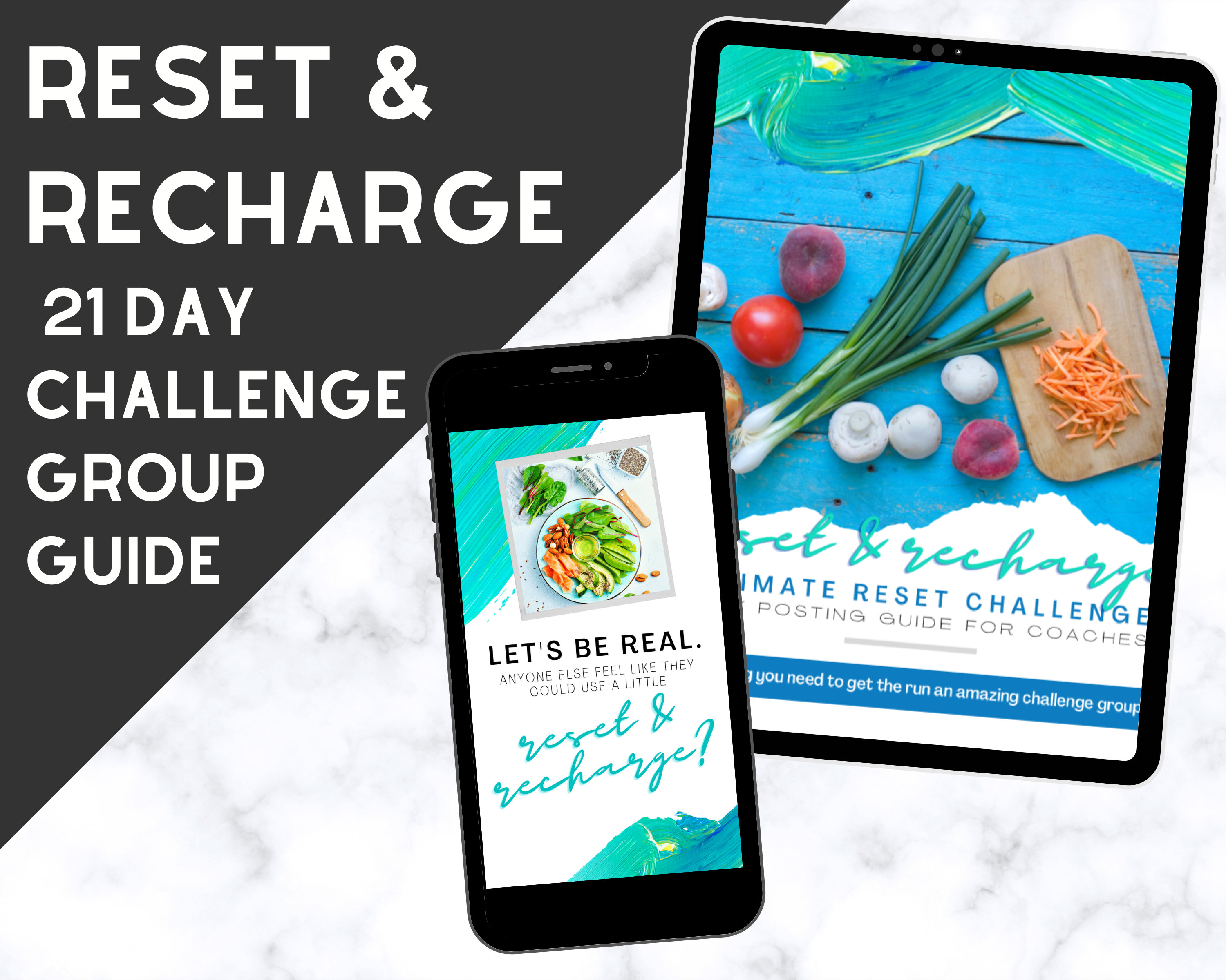 Reset & Recharge Challenge Group Bundle, Challenge Group Posting Guide ...