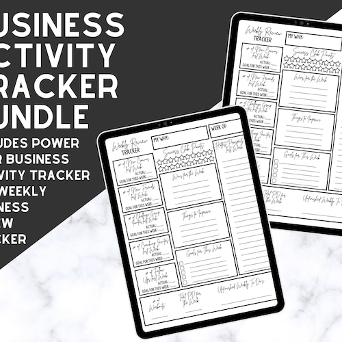 Power Hour Business Activity Tracker // Printable PDF - Etsy