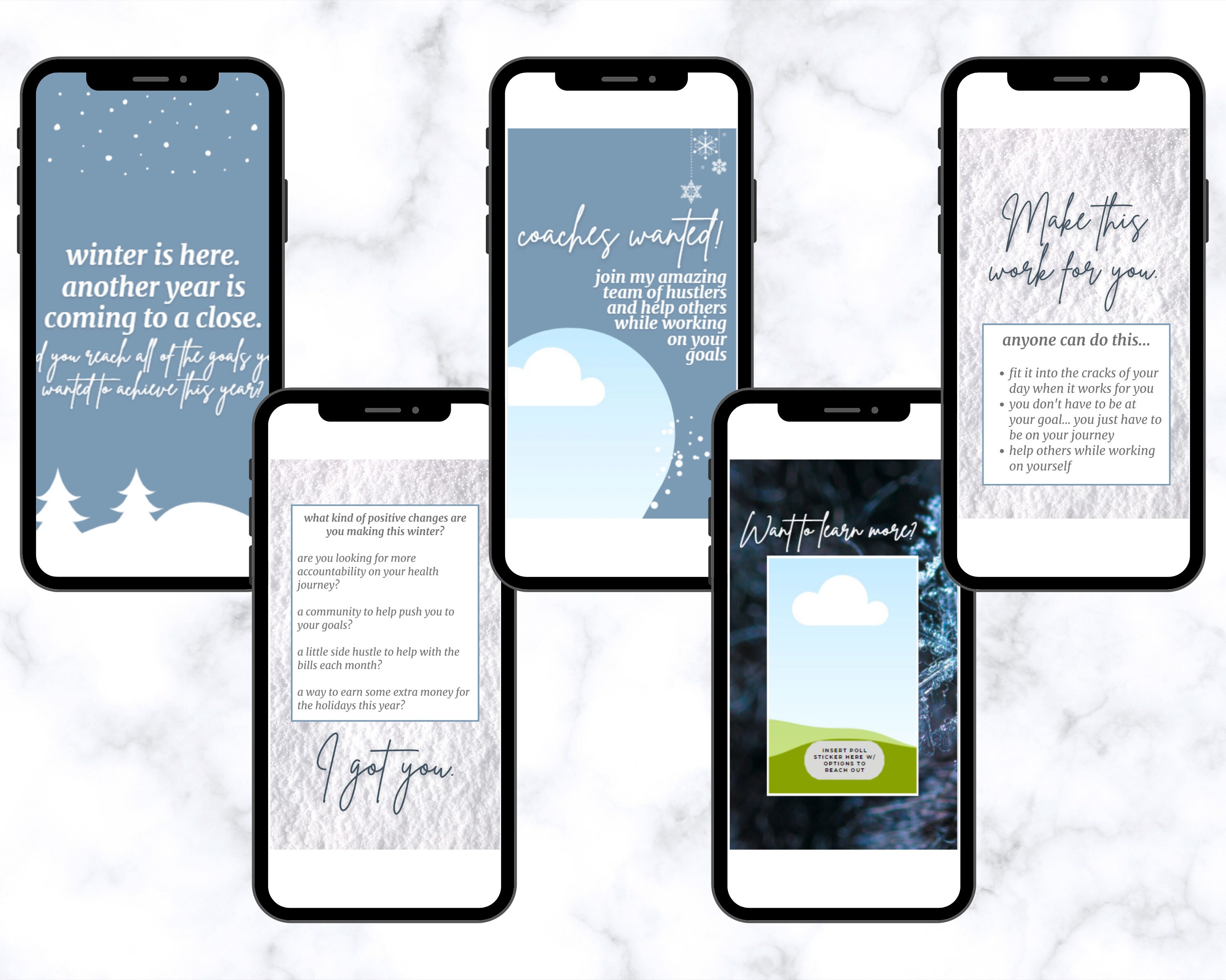 Winter Themed What is Coaching? Templates for Canva, Instagram Story ...
