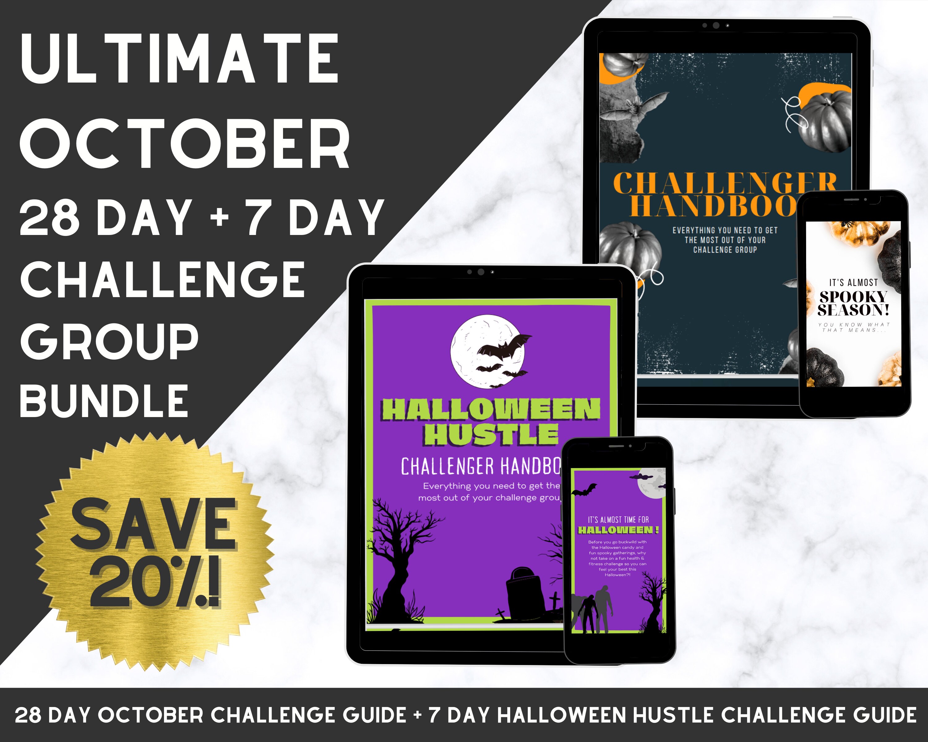 Ultimate October Challenge Group Guide Bundle, October, Halloween, Done ...