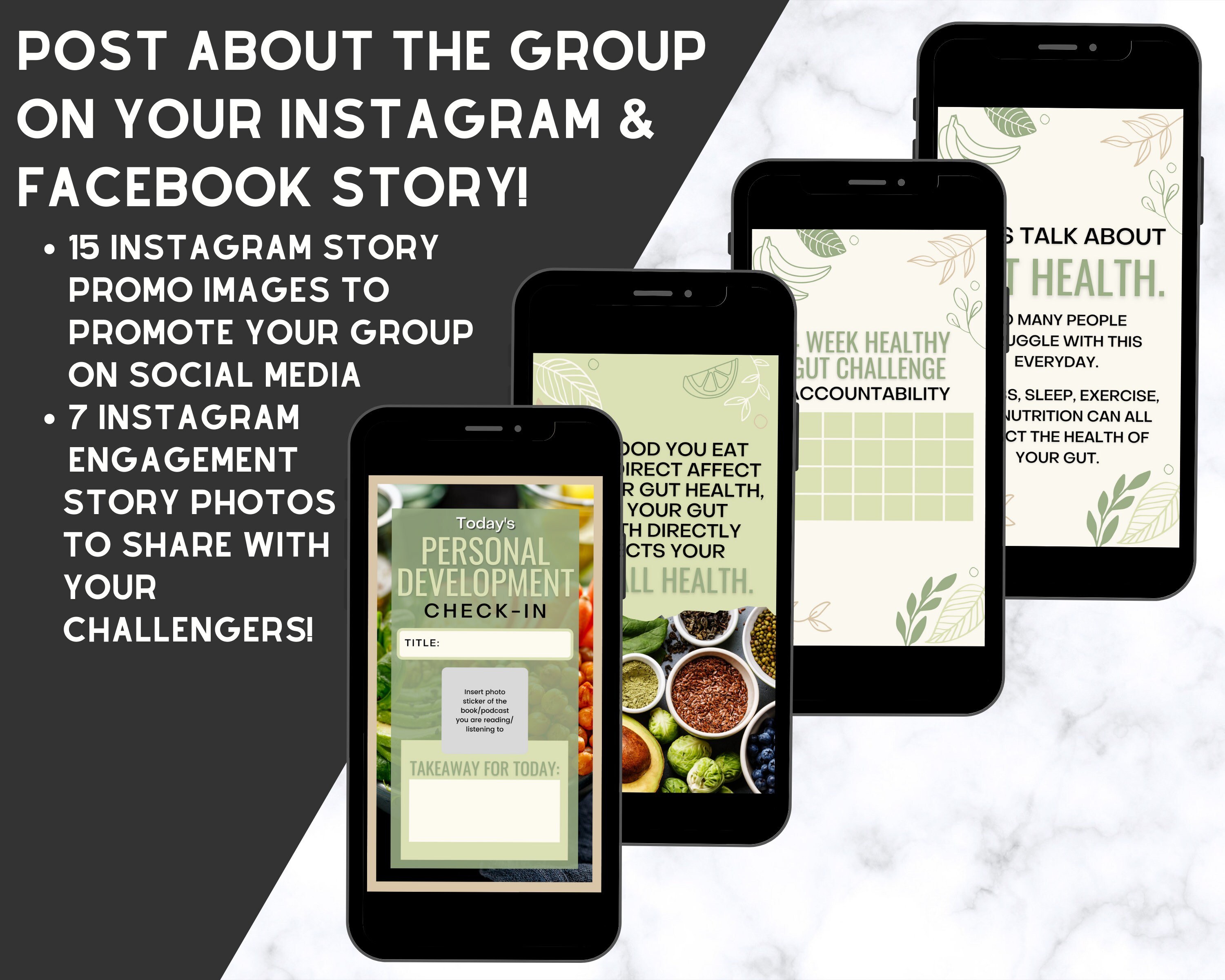4 Week Healthy Gut Challenge Group Bundle, Challenge Group Posting ...