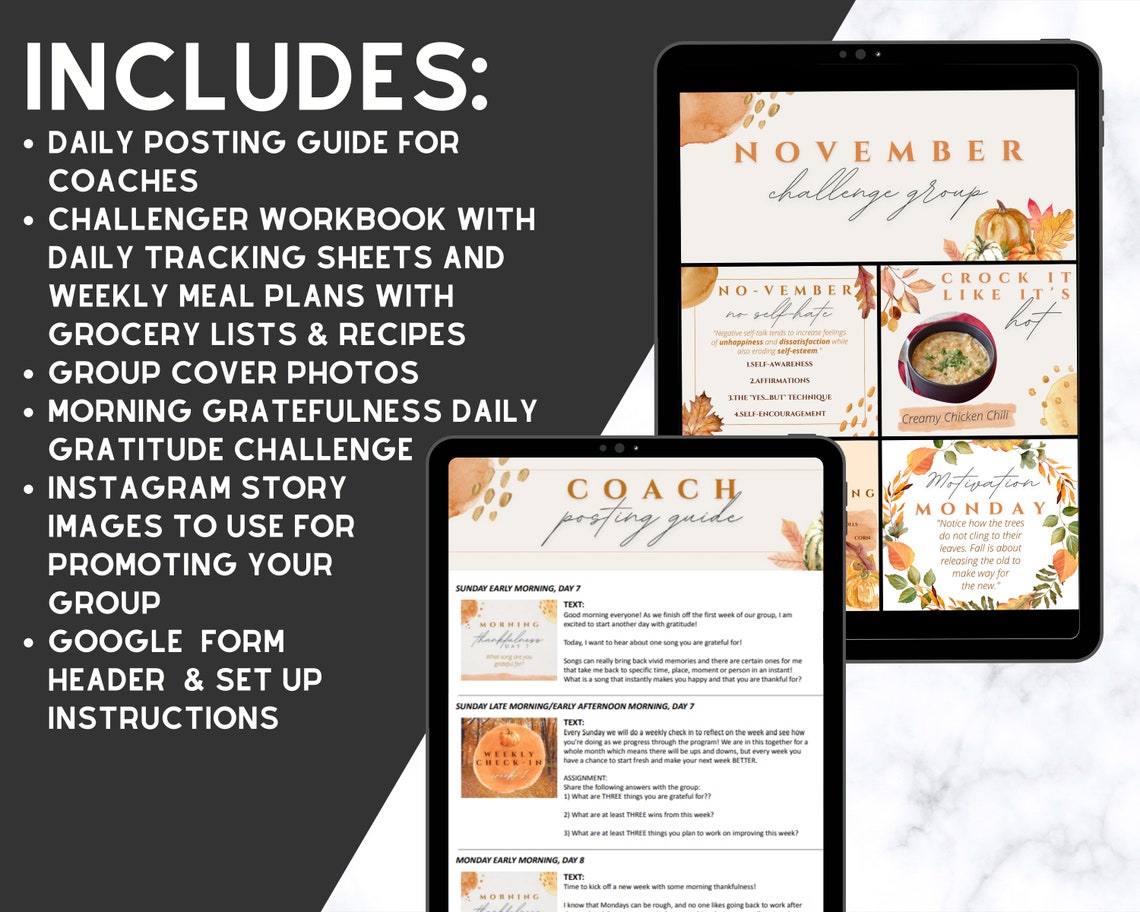 November Health & Fitness Challenge Group Guide, Challenge Group ...