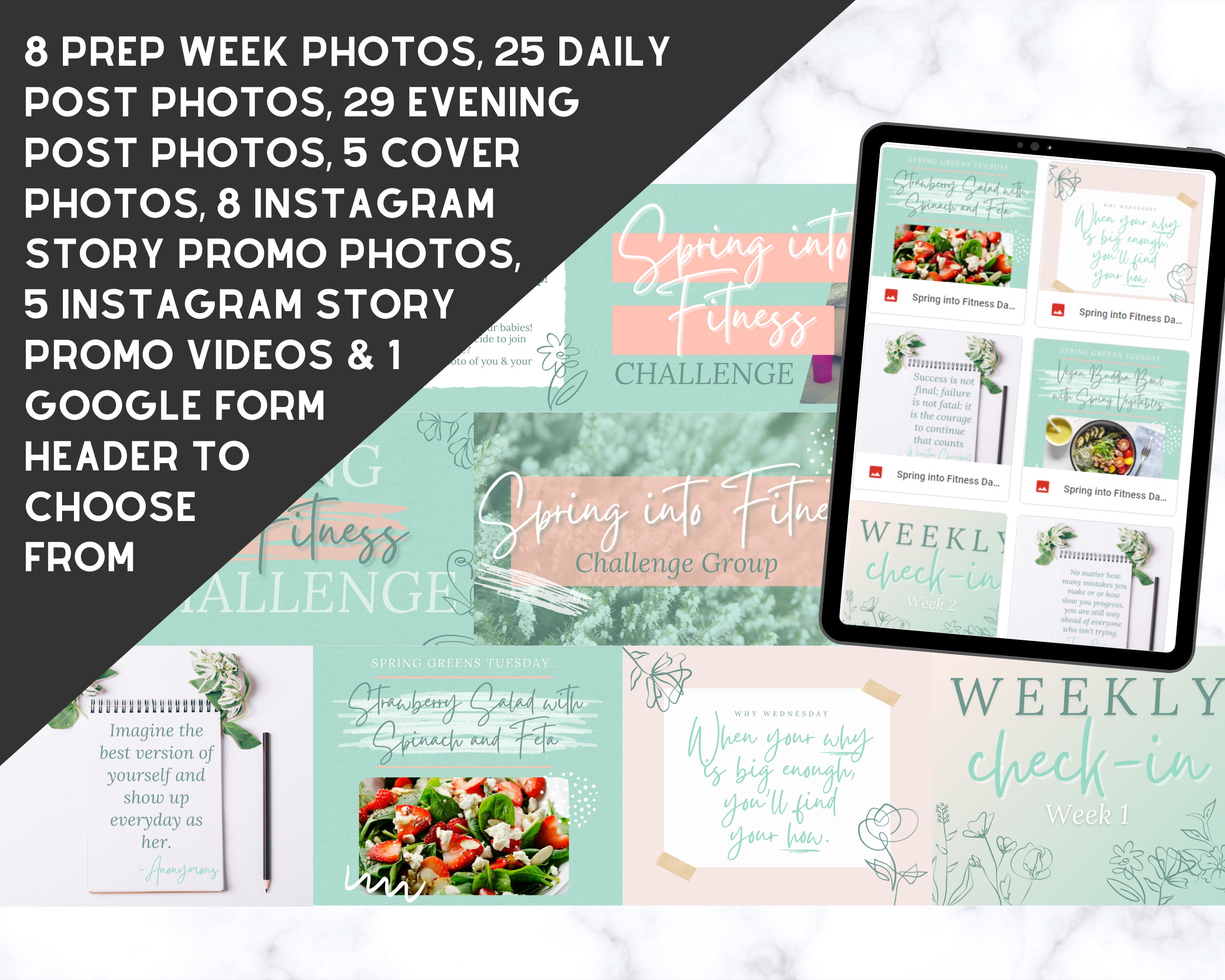 Spring Into Fitness Challenge Group Bundle for Coaches, Challenge Group ...