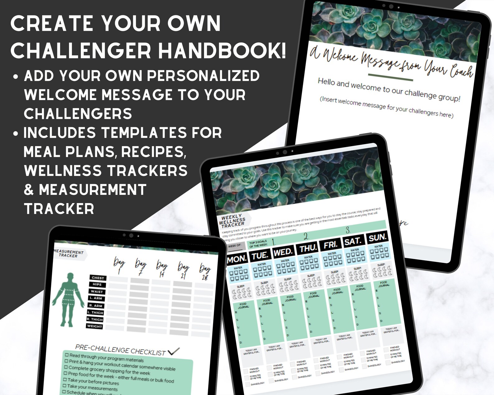 Fully Editable Challenge Group Template Bundle, Canva, Customizable ...