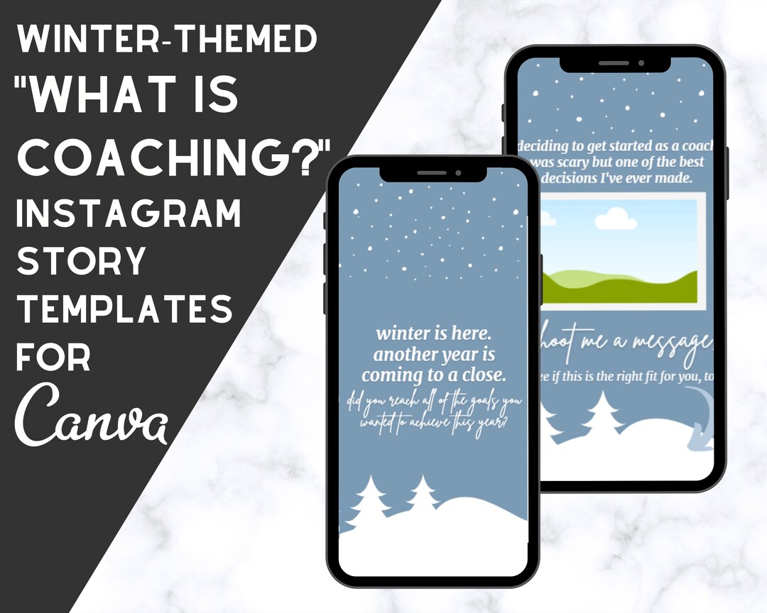 Winter Themed What is Coaching? Templates for Canva, Instagram Story ...