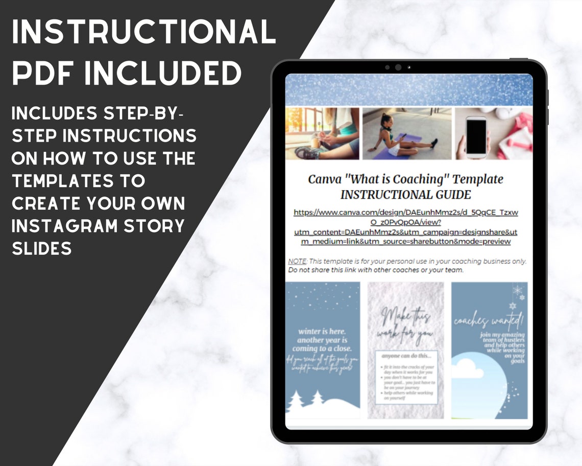 Winter Themed What is Coaching? Templates for Canva, Instagram Story ...