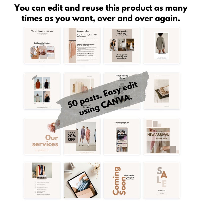 50 Instagram Minimalist Post Templates Marketing Templates Instagram ...