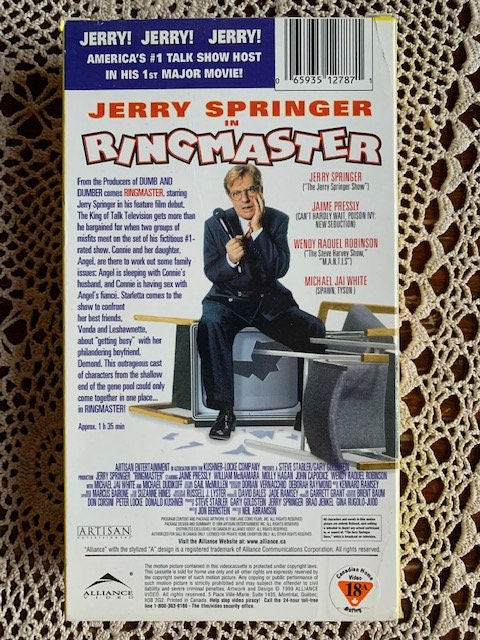 Jerry Springer: Ringmaster VHS Tape - Etsy