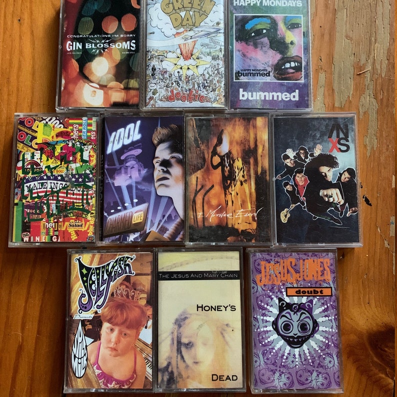 90's Rock Cassette Tapes and Some 1989 - Etsy
