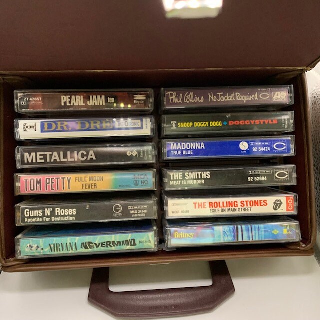 Brown Cassette Tape Carrying Case holds 12 - Etsy