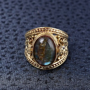 Ethnic Labradorite Poisoner Ring,brass Ring,handmade Ring,women Ring ...